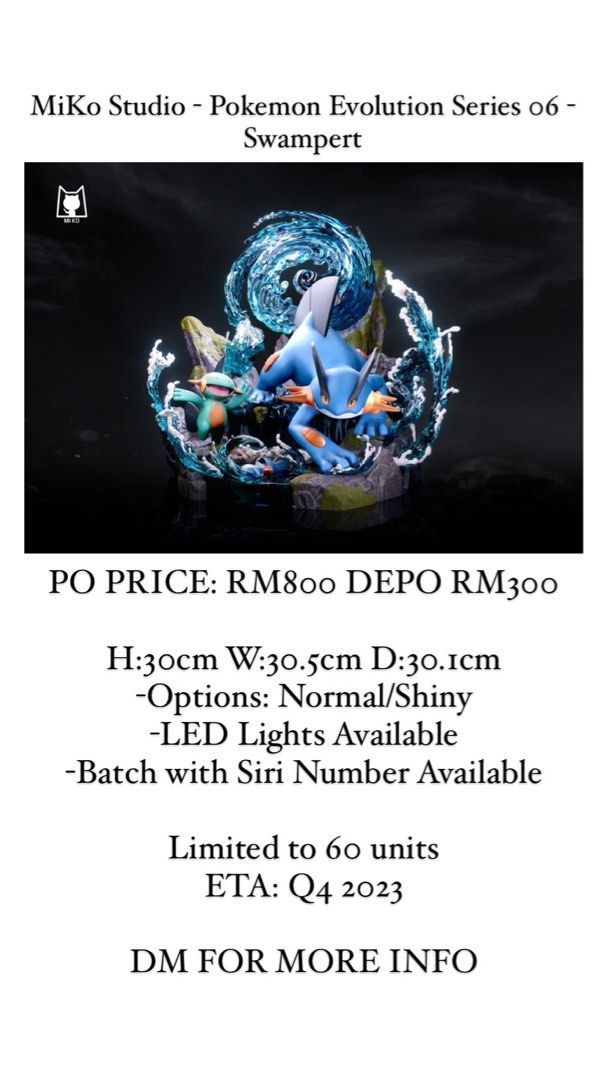 MiKo Studio - Pokemon Evolution - Swampert, Hobbies & Toys, Toys & Games on Carousell