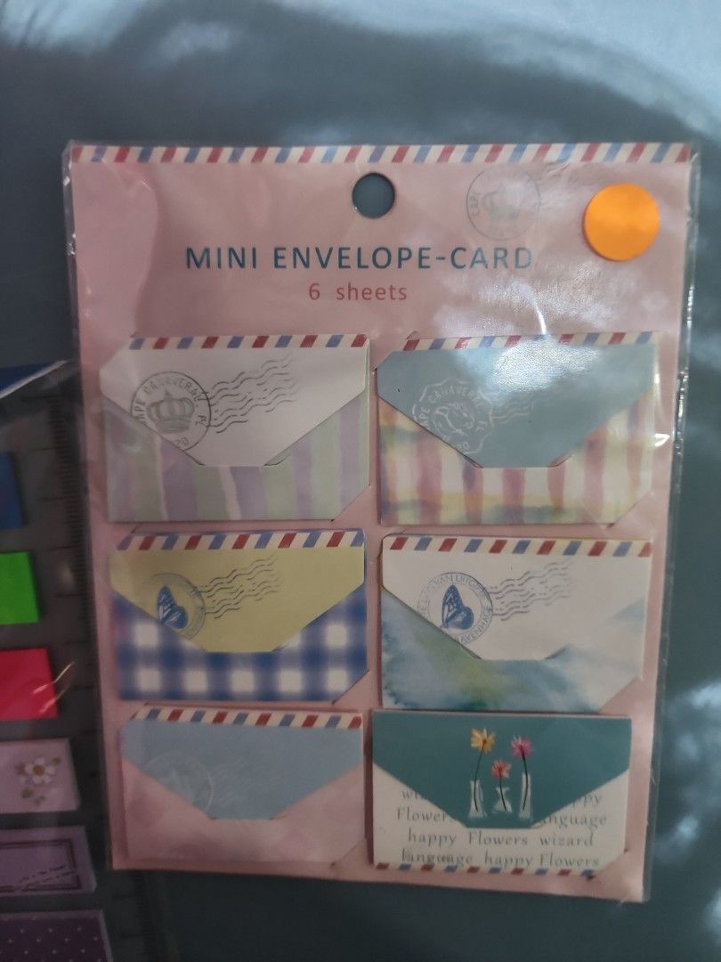 Mini envelope card dan penggaris sticky note, Buku & Alat Tulis, Alat ...