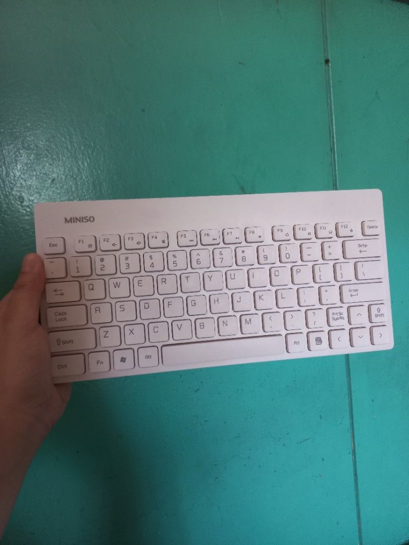 Miniso Wireless Keyboard And Mouse Set White And Gray Computers And Tech Parts And Accessories