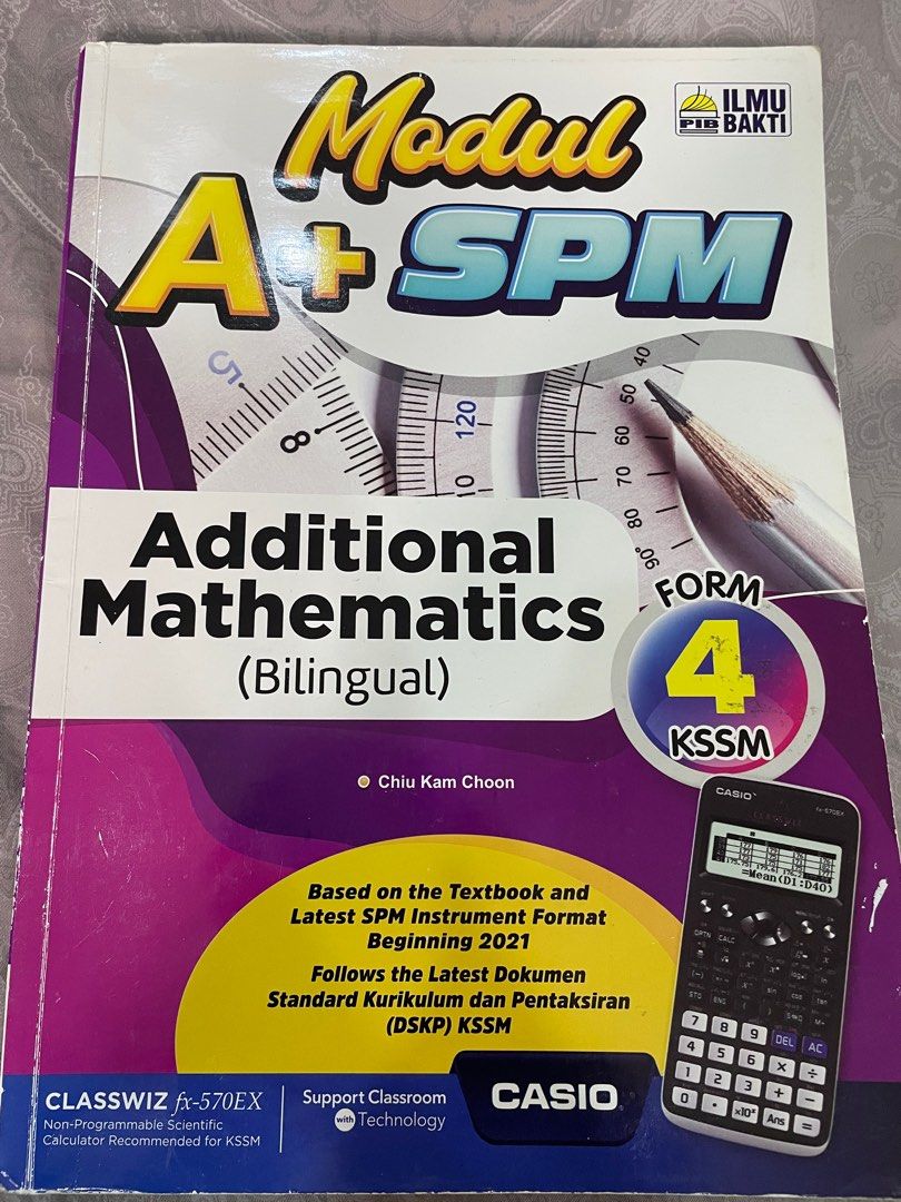 MODUL A+ SPM ADDITIONAL MATHEMATICS (Biligual) FORM 4 KSSM, Hobbies ...