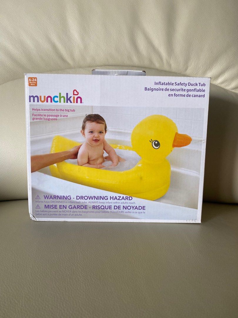 Munchkin inflatable safety duck tub, Babies & Kids, Infant Playtime on ...