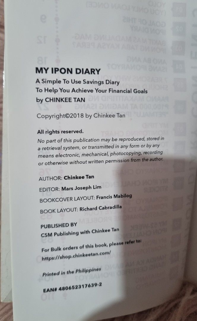 MY IPON DIARY (Chinkee Tan) on Carousell