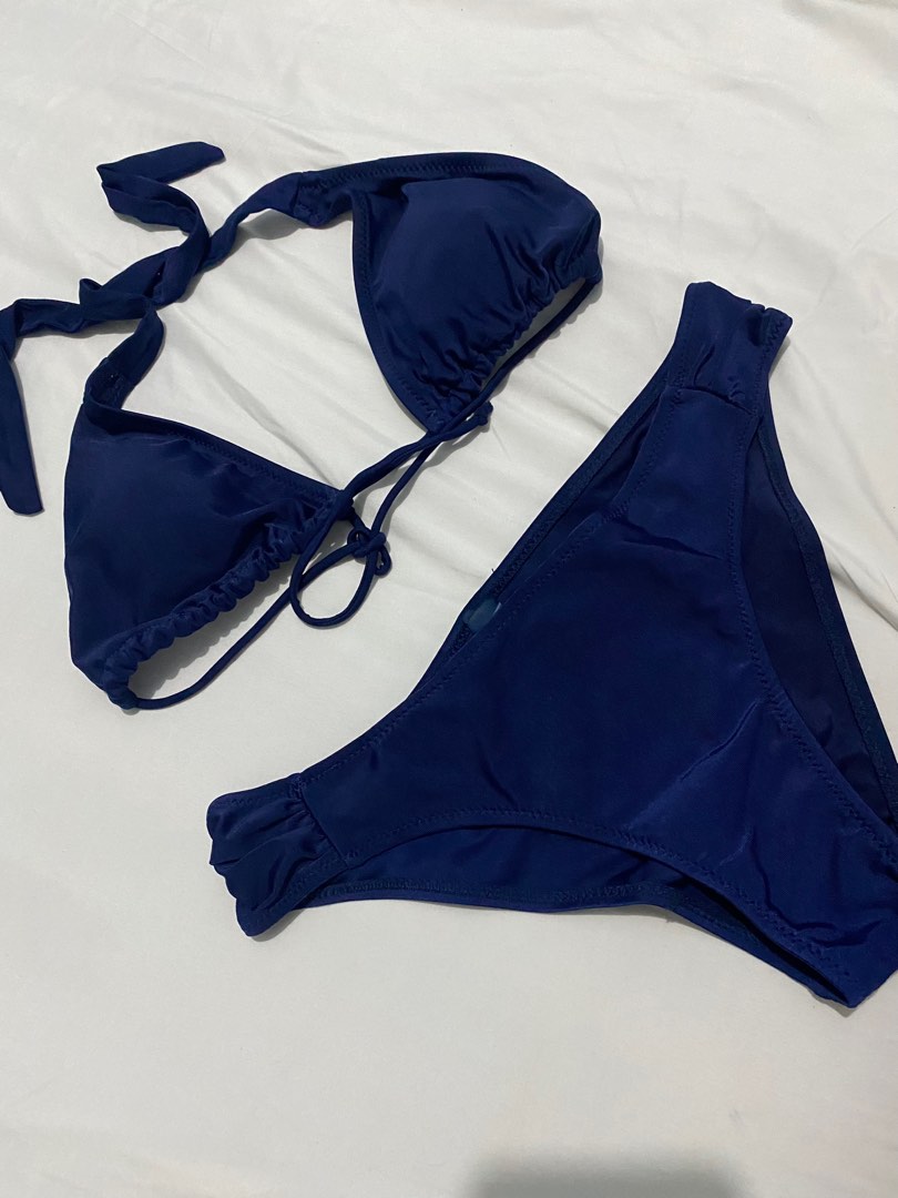 Navy blue two piece swimsuit on Carousell
