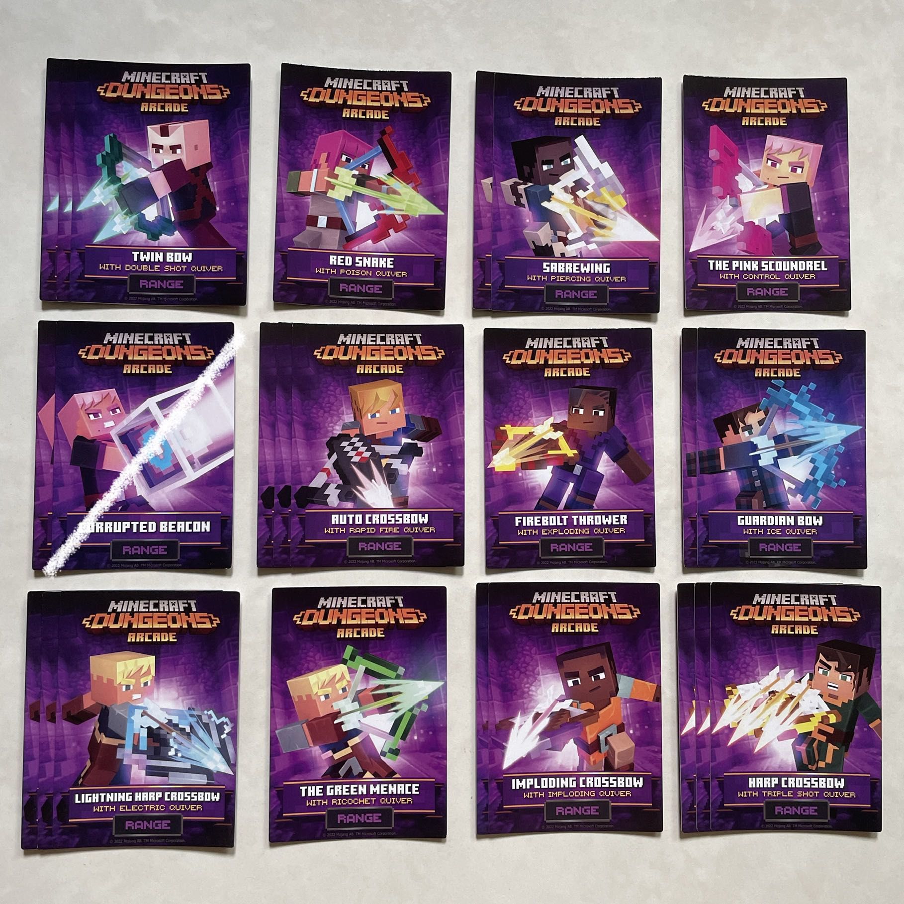 Minecraft Dungeons arcade cards ~ series 2 + hidden depths, Hobbies ...