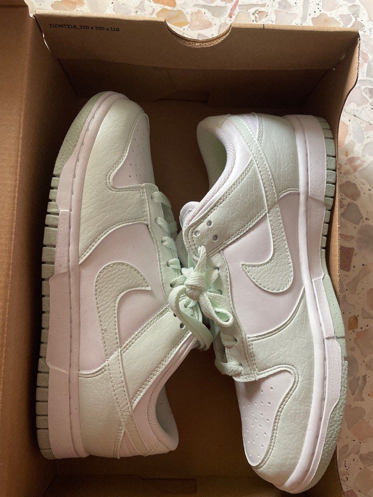 Nike dunk low mint green, Women's Fashion, Footwear, Sneakers on Carousell