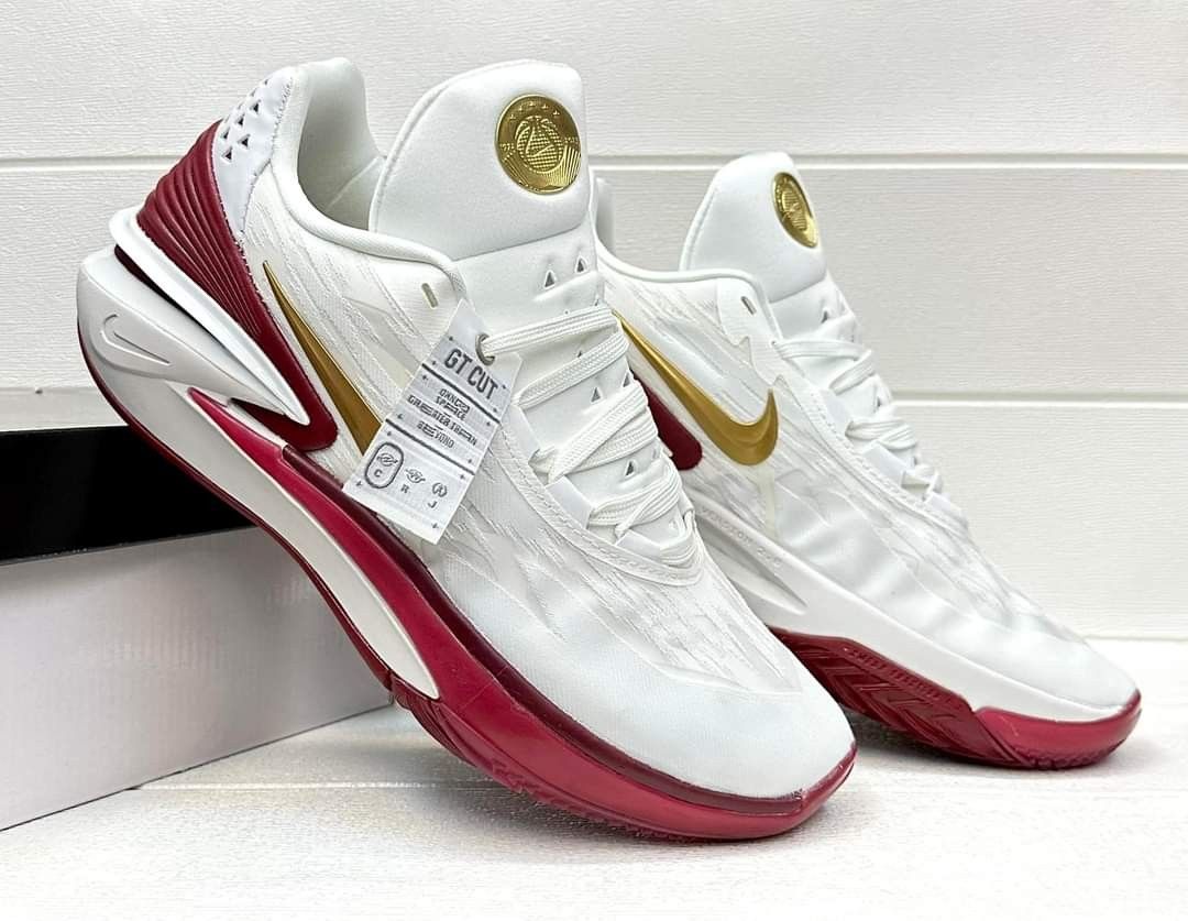 Nike Gt Cut 2 white Maroon on Carousell