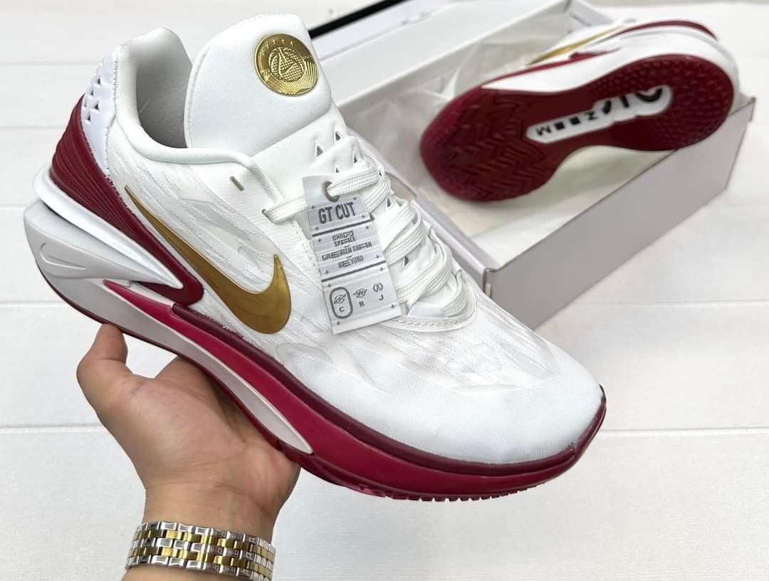 Nike Gt Cut 2 white Maroon on Carousell