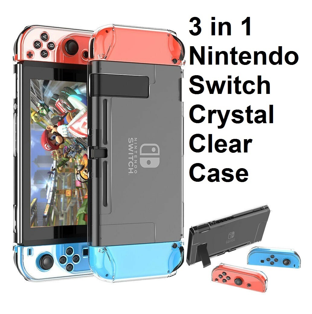 Nintendo Switch Gen 1 / Switch Gen 2 / Switch Lite Transparent Crystal ...