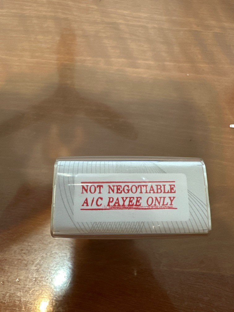 Rubber stamp - Not negotiable A/C Payee Only Stamp, Hobbies & Toys ...