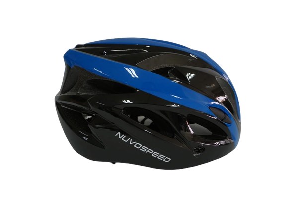 Nuvospeed bike helmet in blue and black on Carousell