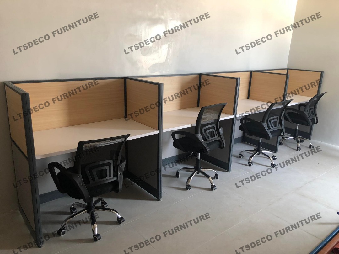 office partition modular table with chairs - furnitures on Carousell