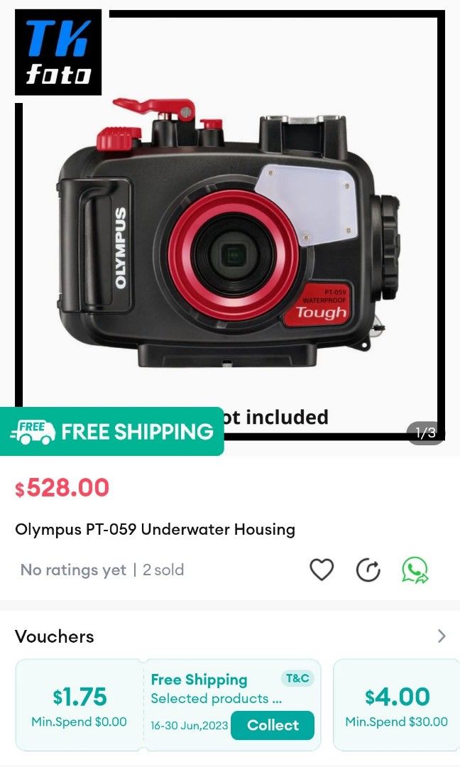 Olympus TG-6 Underwater diving camera with waterproof case, Photography ...