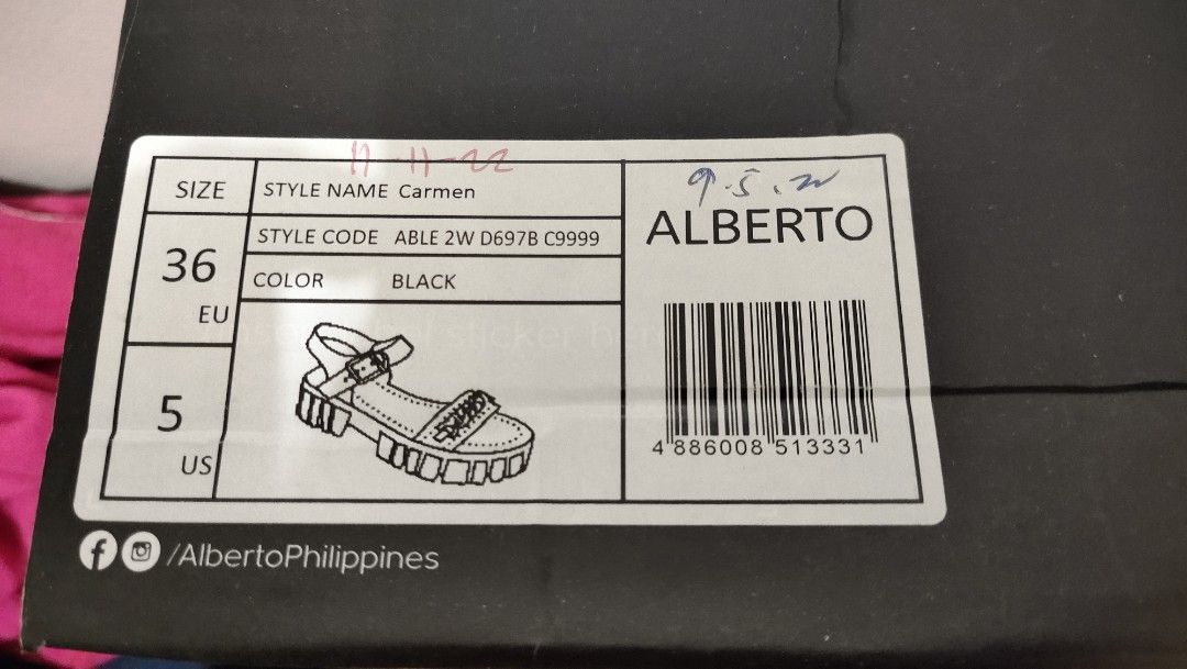 Original Alberto Black Platform Sandals on Carousell