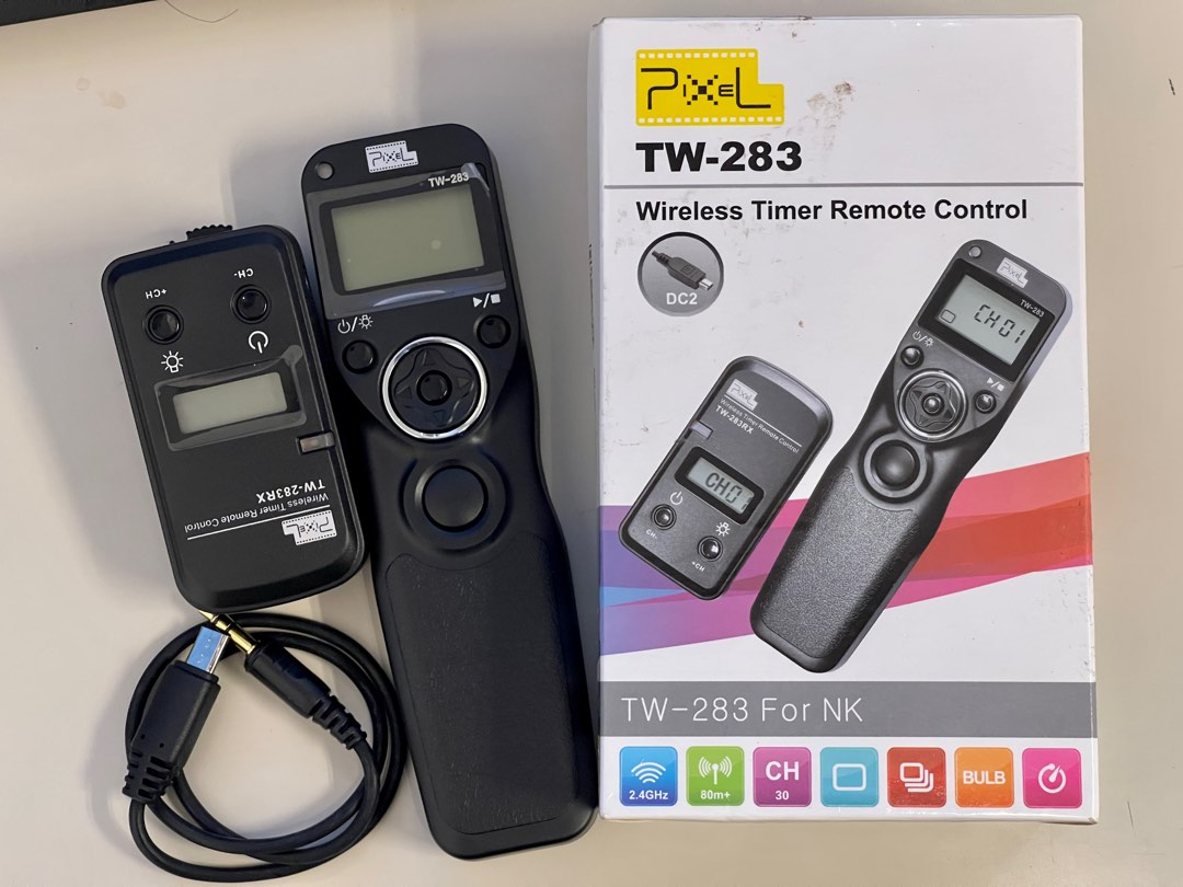 Pixel TW-283 Wireless Timer Remote Control 無線定時快門遙控器 (FOR NIKON) 尼康 星軌 長曝, 攝影器材, 攝影配件, 其他攝影配件 ...