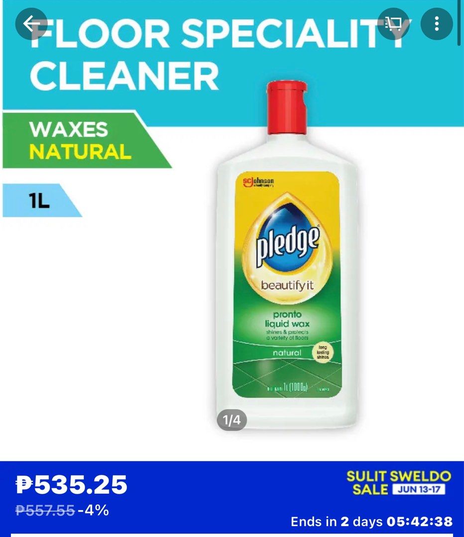 Pledge Liquid Wax White 1 Liter on Carousell