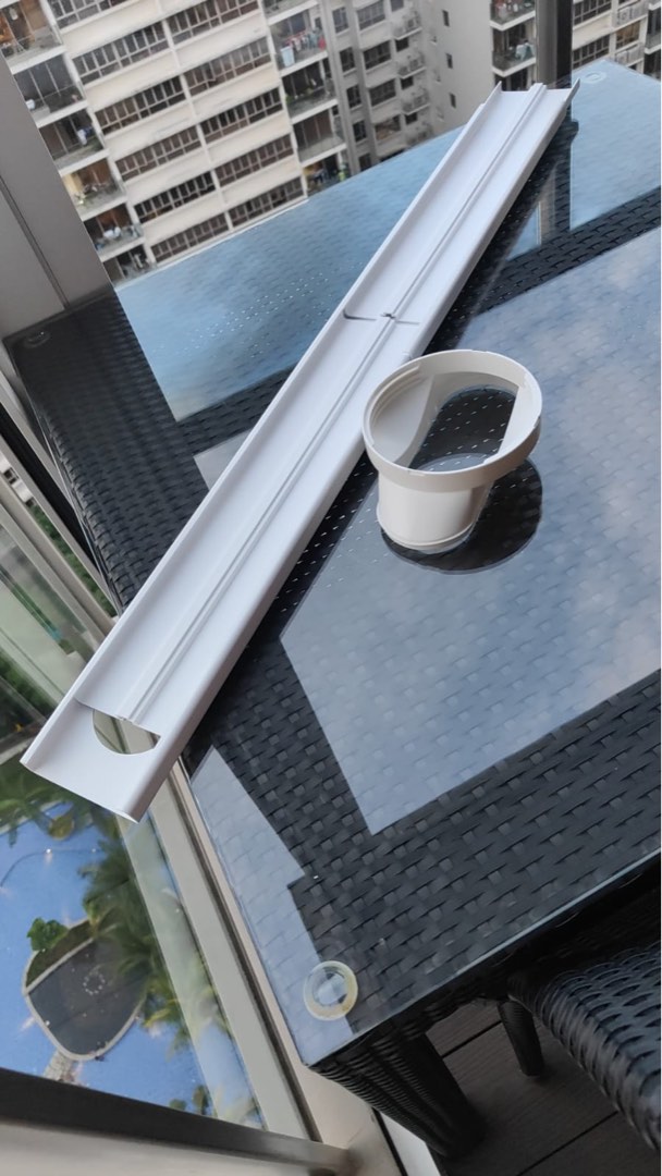 Portable aircon window plate and adapter, TV & Home Appliances, Air ...