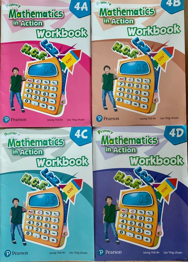 Primary Mathematics in Action Workbook 4A 4B 4C 4D, 興趣及遊戲, 書本 & 文具, 教科書 - Carousell