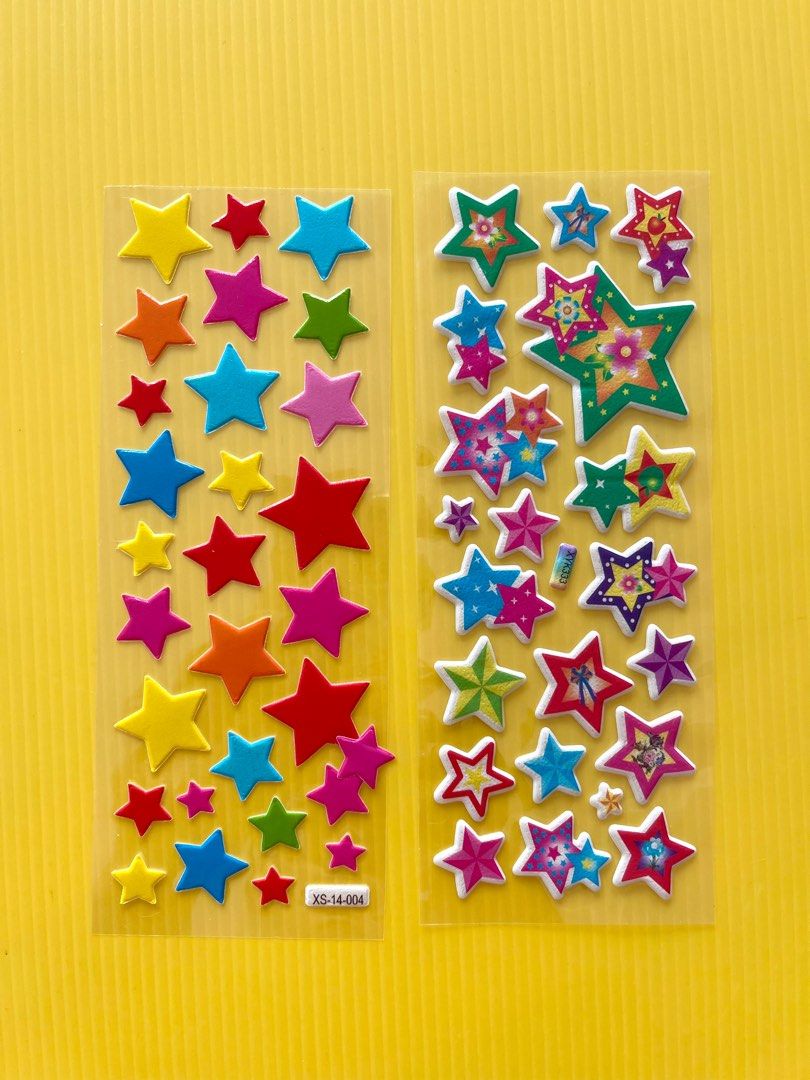 Puffy Stars Sticker / 3D Stars Sticker, Hobbies & Toys, Stationery ...
