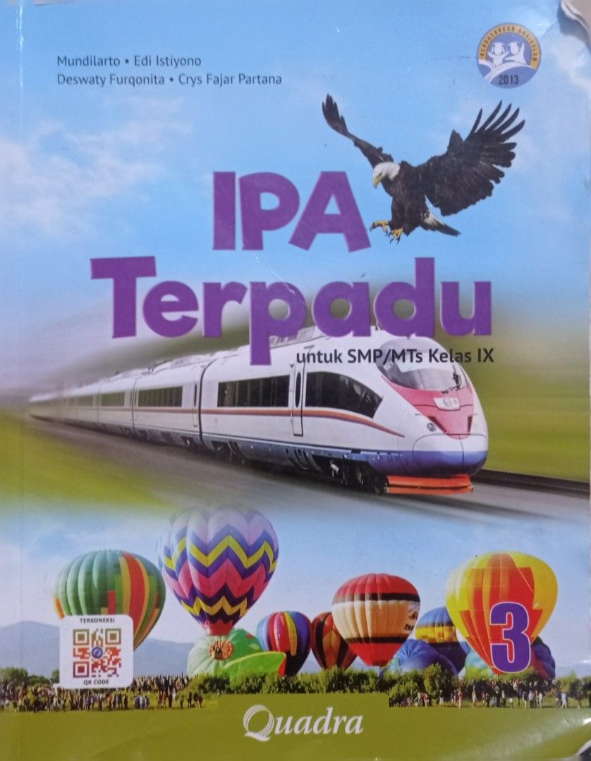 Quadra IPA Terpadu 3 / kelas 9 /kelas IX, Buku & Alat Tulis, Buku ...