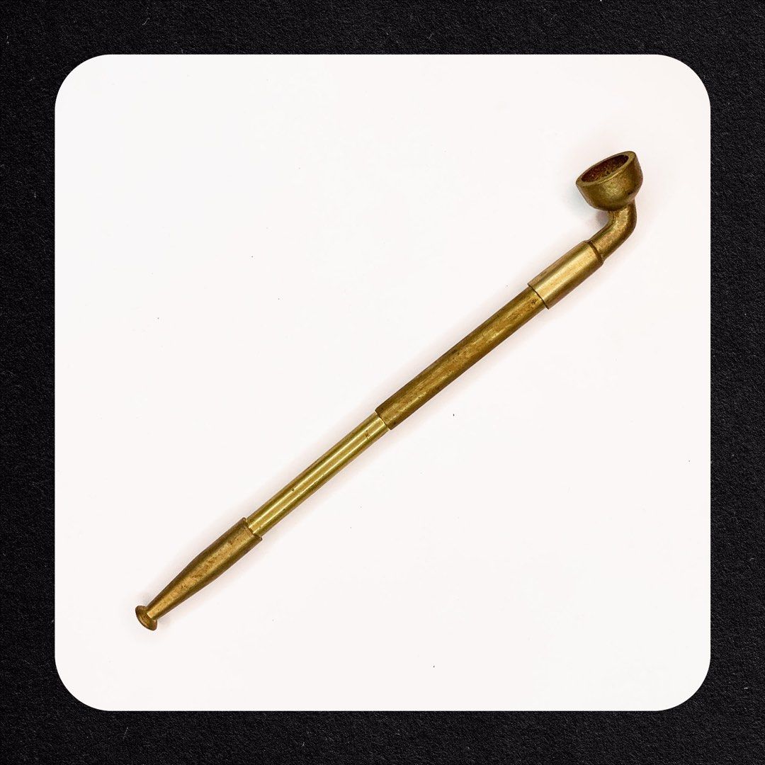 [RARE] Vintage Brass and Wood Antique Opium Pipe - Hong Kong Artifacts ...