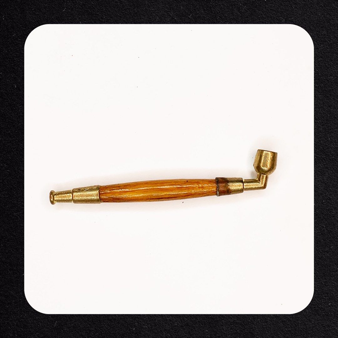 [RARE] Vintage Brass and Wood Antique Opium Pipe - Hong Kong Artifacts ...