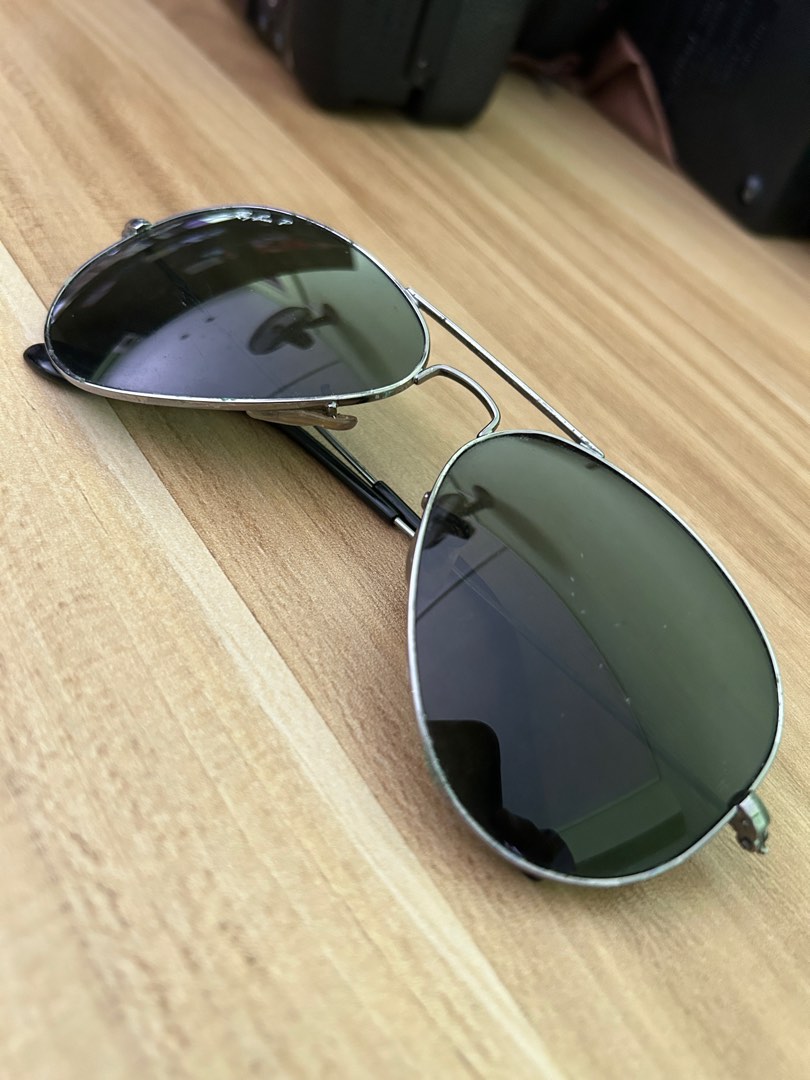 Ray-bans Aviators 3025 Gun Metal Medium Size, Men's Fashion, Watches ...
