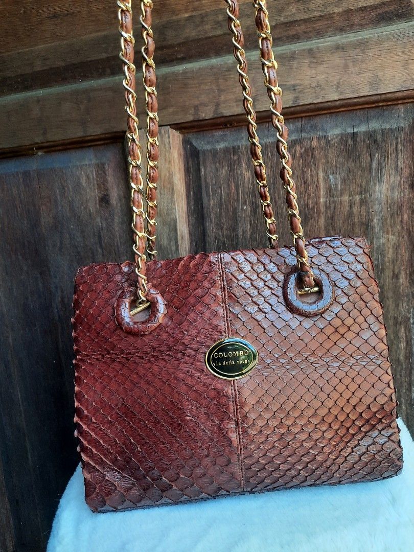 Real Phyton snake skin bag , a very rare bag, Luxury, Bags & Wallets on ...