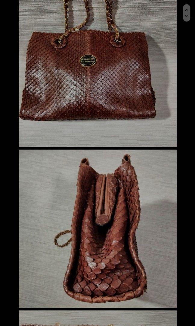 Real Phyton snake skin bag , a very rare bag, Luxury, Bags & Wallets on ...