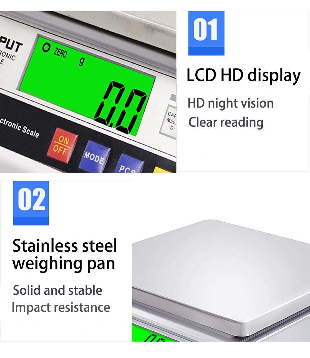 RESHY High Precision 10kg x 0.1g Digital Accurate Electronic Balance ...