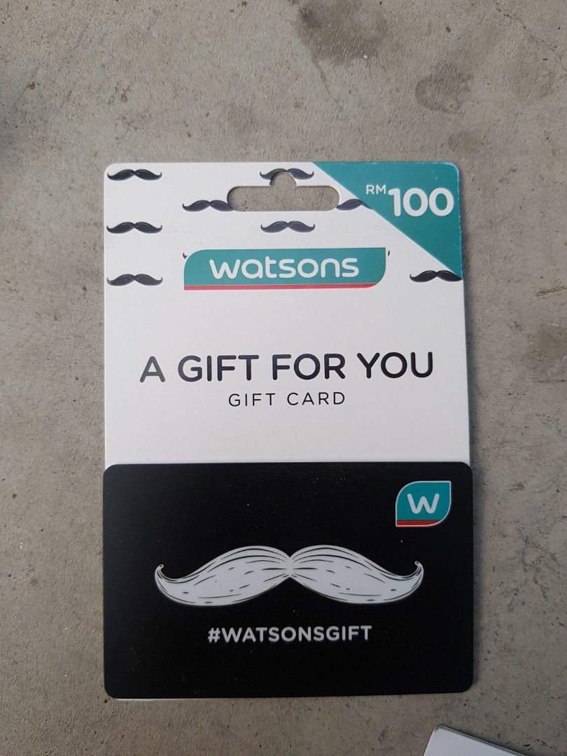 Rm100 watsons gift card, Tickets & Vouchers, Store Credits on Carousell