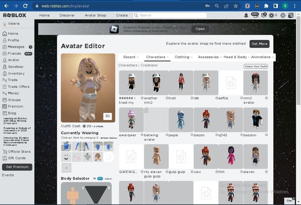 Roblox girl account (read description), Video Gaming, Gaming ...
