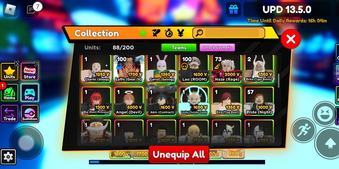 Roblox Stacked acc(anime adventures and jailbreak)(Read description ...