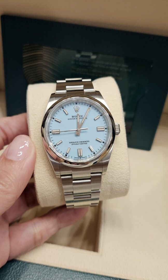 Rolex OP 36mm Tiffany Blue, Luxury, Watches on Carousell
