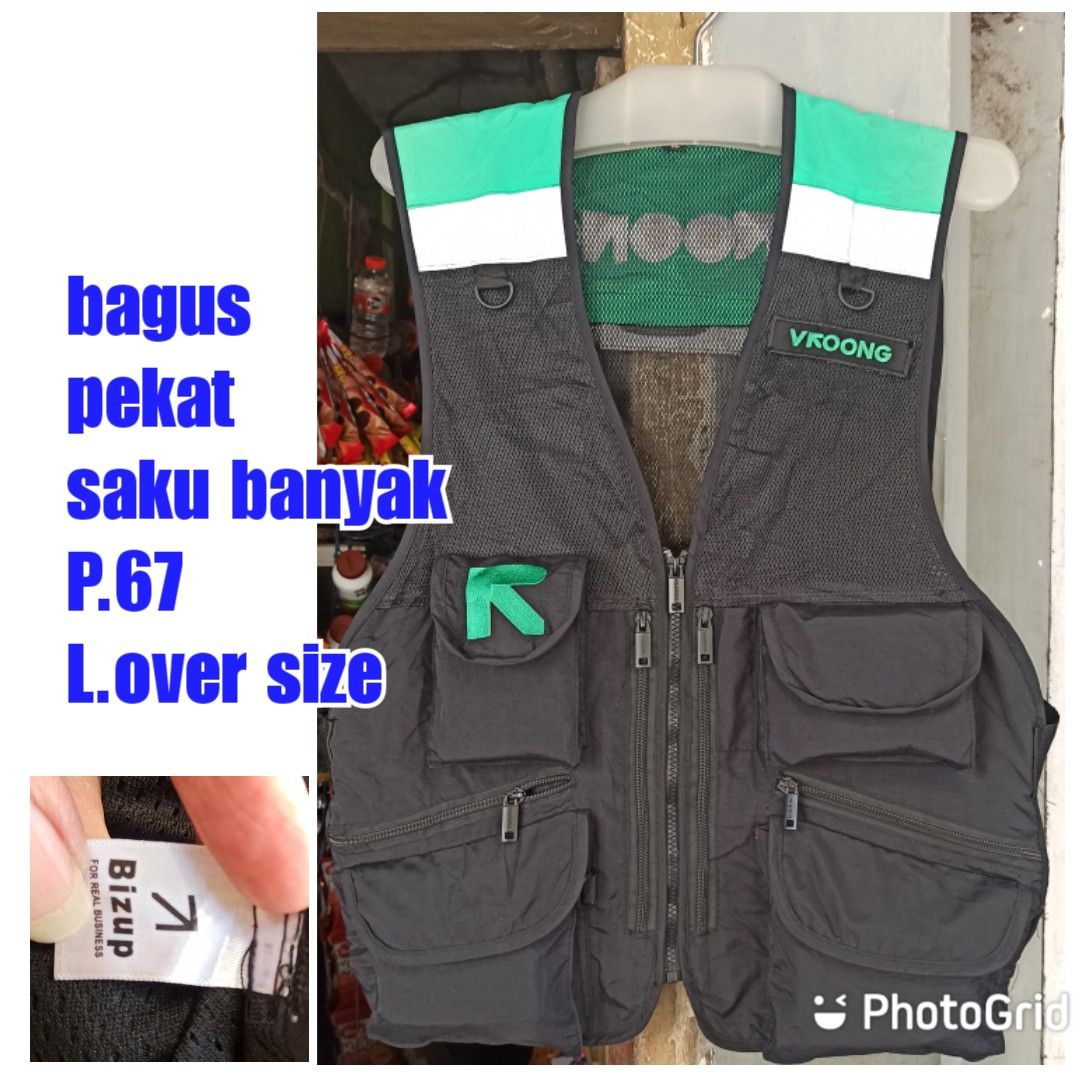 Rompi tactical wartawan mancing work kerja tukang bizup, Fesyen Pria ...