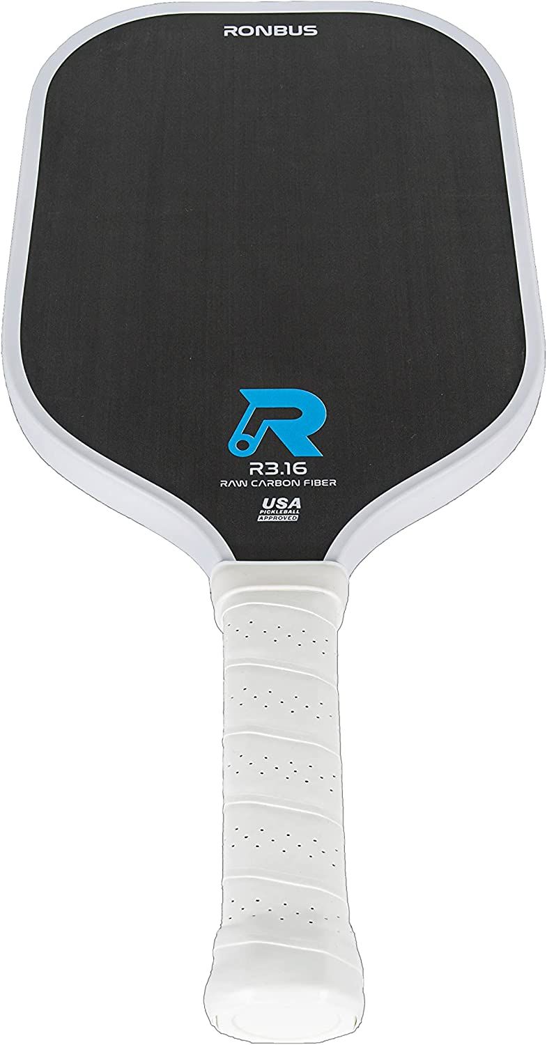 Ronbus R1.16/R2.16/R3.16 Raw Toray T700 Carbon Fiber Pickleball Paddle with 16 mm Polypropylene ...