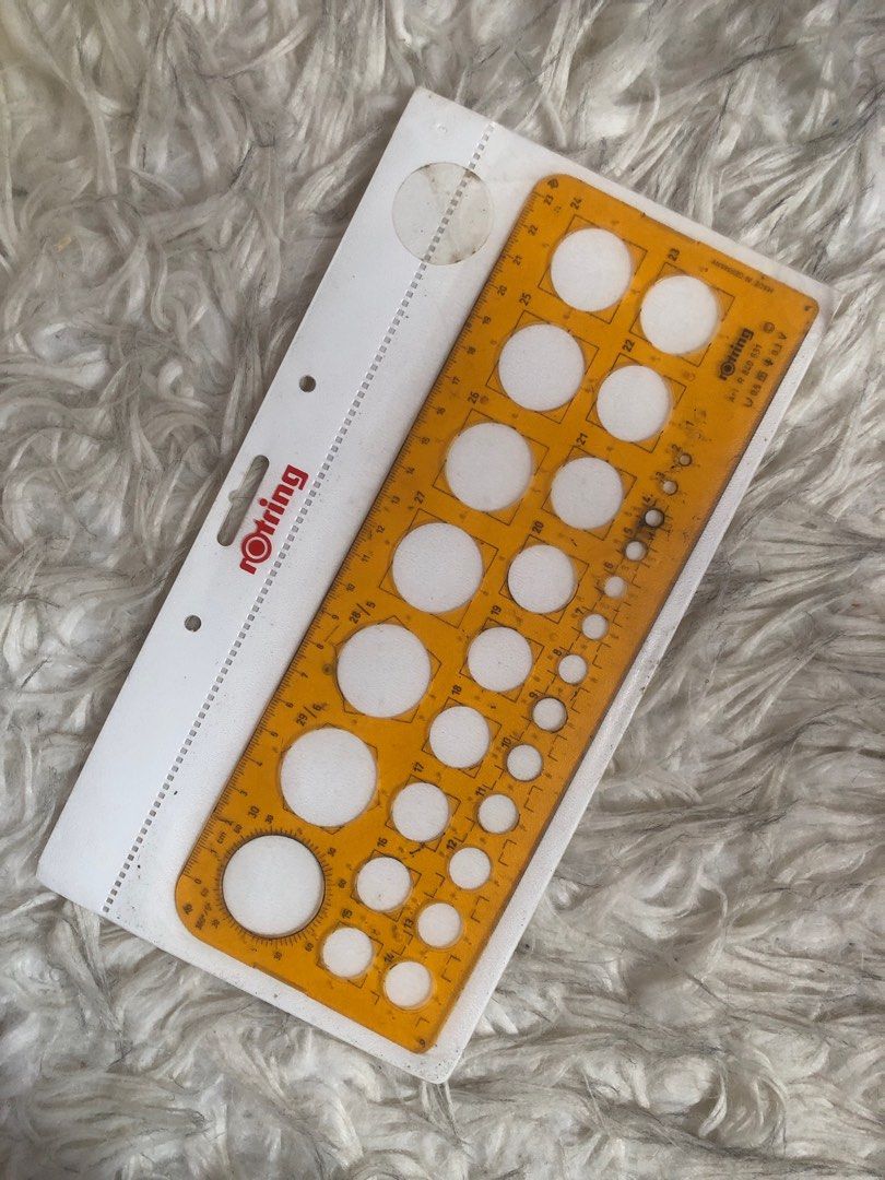 Rotring circular circle template, Hobbies & Toys, Stationary & Craft ...