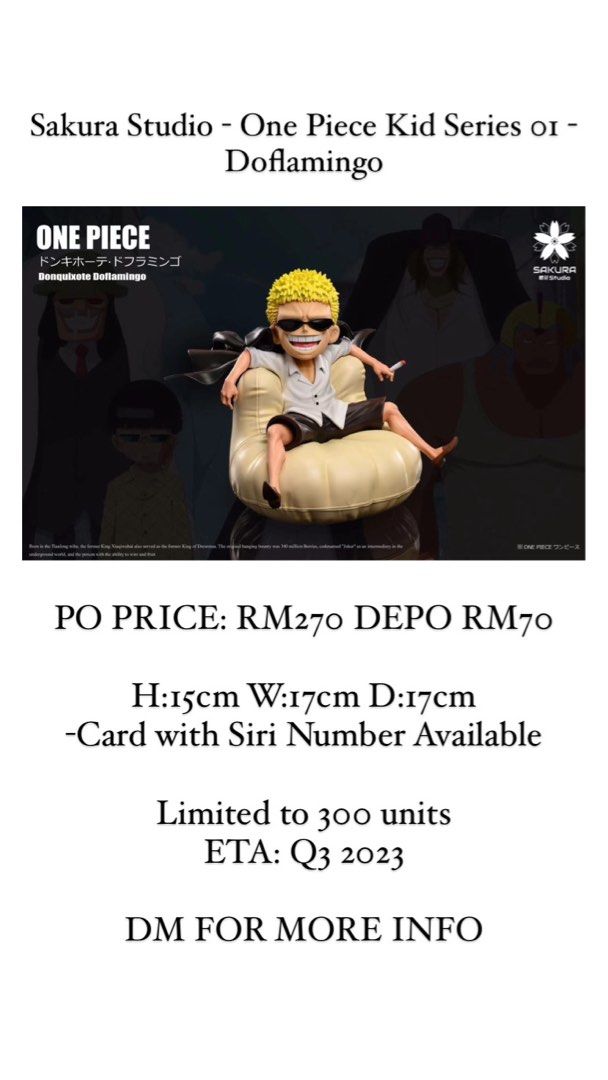 Sakura Studio - One Piece Kid - Doflamingo, Hobbies & Toys, Toys ...