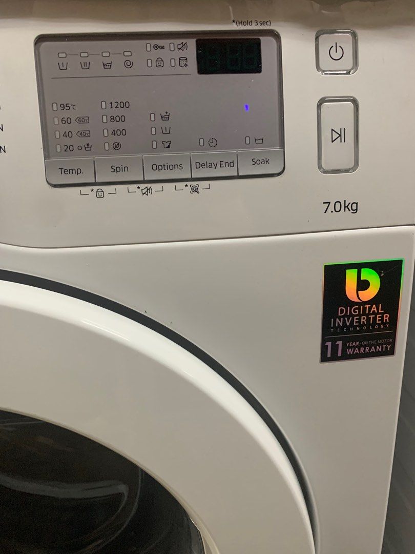 Samsung 7KG 3Ticks Digital Inverter Front Loading Washing Machine, TV ...