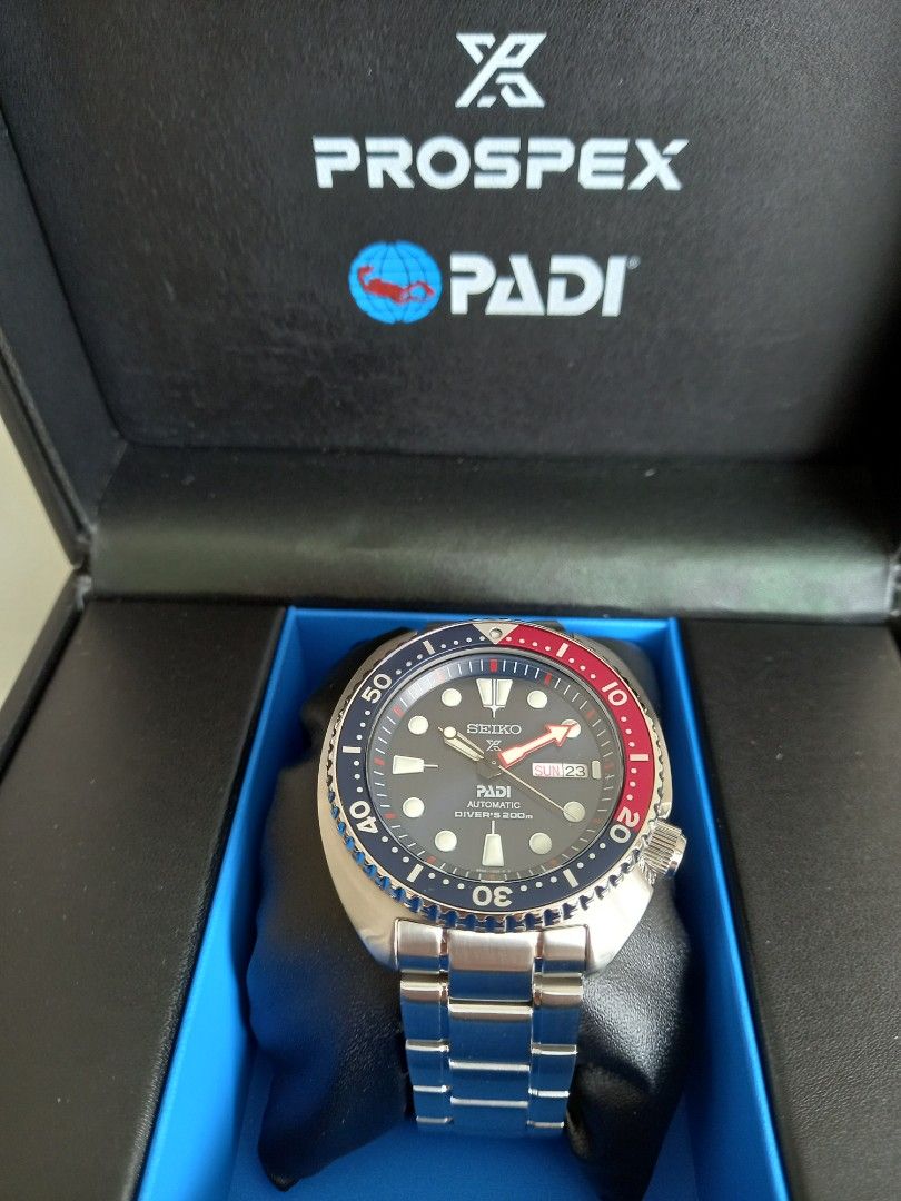Seiko Prospex Padi Turtle SRPE99K1 Diver Pepsi, Men's Fashion, Watches ...