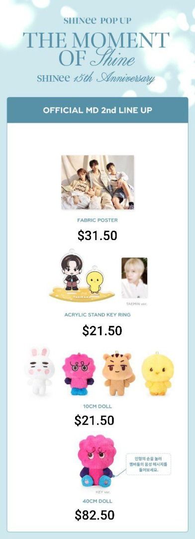 [SG GO] SHINEE 15TH ANNIVERSARY MD LINEUP 2 ONLINE, Hobbies & Toys, Memorabilia & Collectibles ...