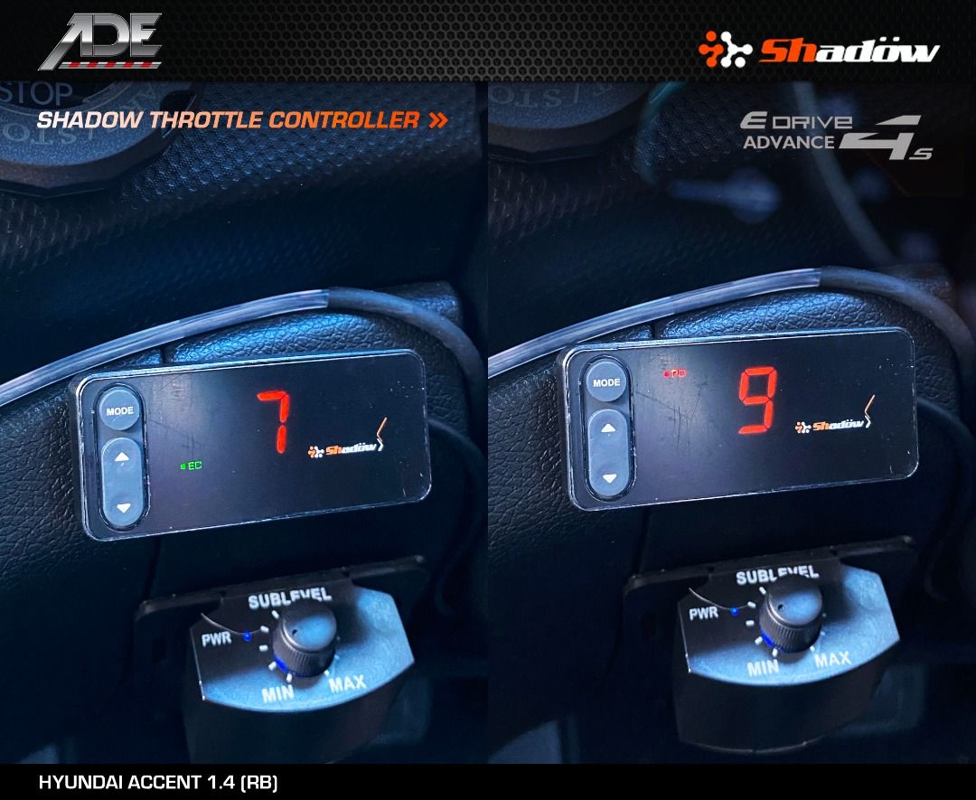 SHADOW THROTTLE CONTROLLER ON HYUNDAI ACCENT 1.4 (RB), Car Accessories ...