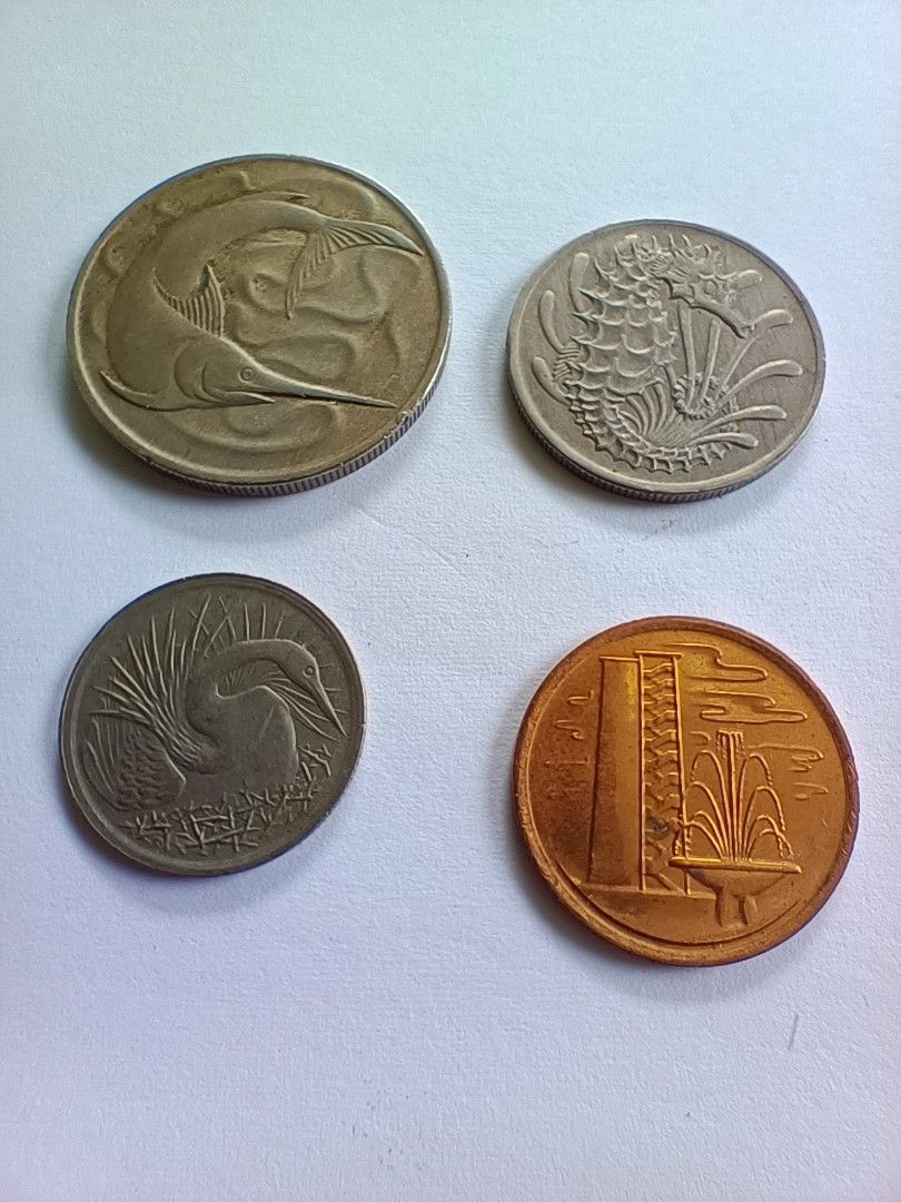 Singapore 1st series coins, 1, 5, 10, 20 cents (1967-1985), Hobbies ...
