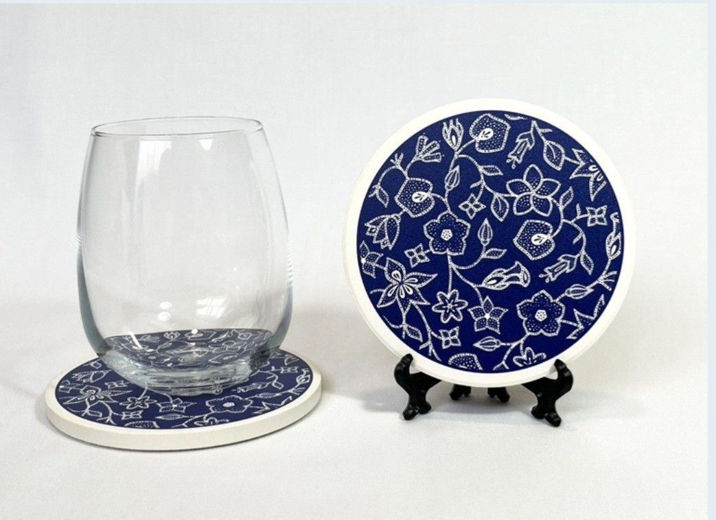 Singapore Airlines SQ SIA Batik Motif Print Diatomite Coasters/ Pouch ...