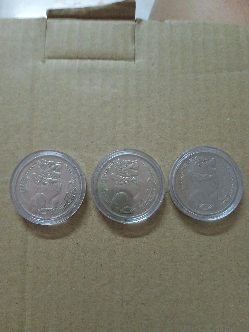 Singapore merlion coin one dollar 1967, 1968 and 1969, Hobbies & Toys ...