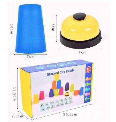Stacking Cups Game Educational Colour and Shape Matching Game (DL0562 ...