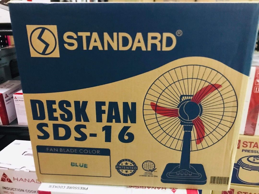 Standard 16" Desk Fan Black SDS-16, Furniture & Home Living, Lighting ...