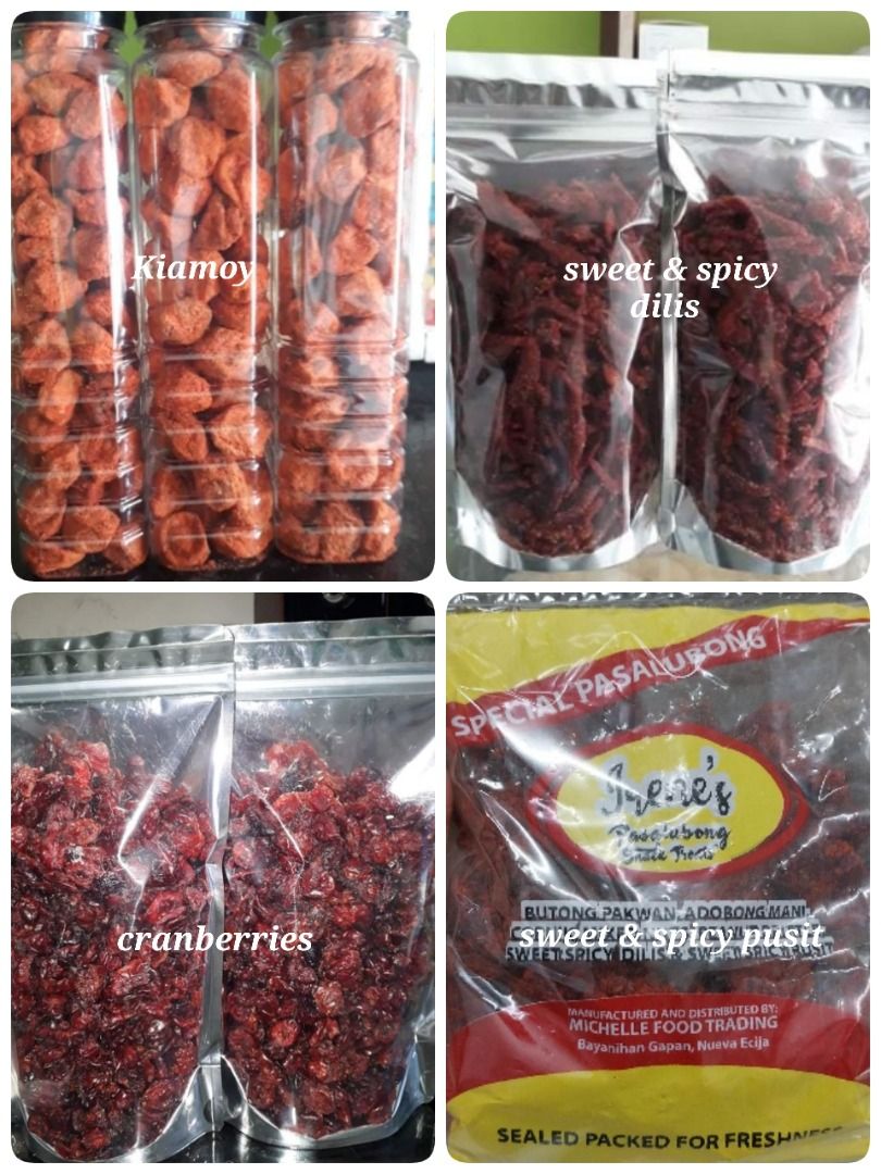 SWEET & SPICY PUSIT, SWEET & SPICY DILIS, KIAMOY, CRANBERRIES, Food ...