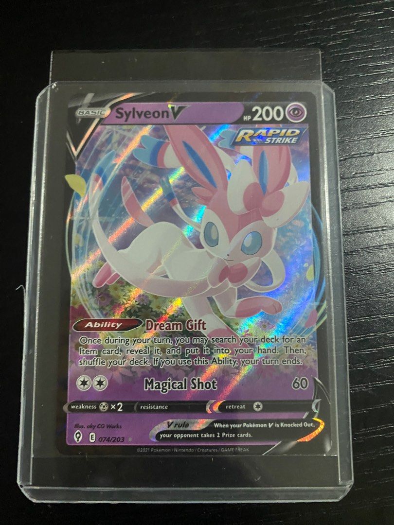 Sylveon V Pokemon Evolving Skies TCG Card, Hobbies & Toys, Toys & Games ...