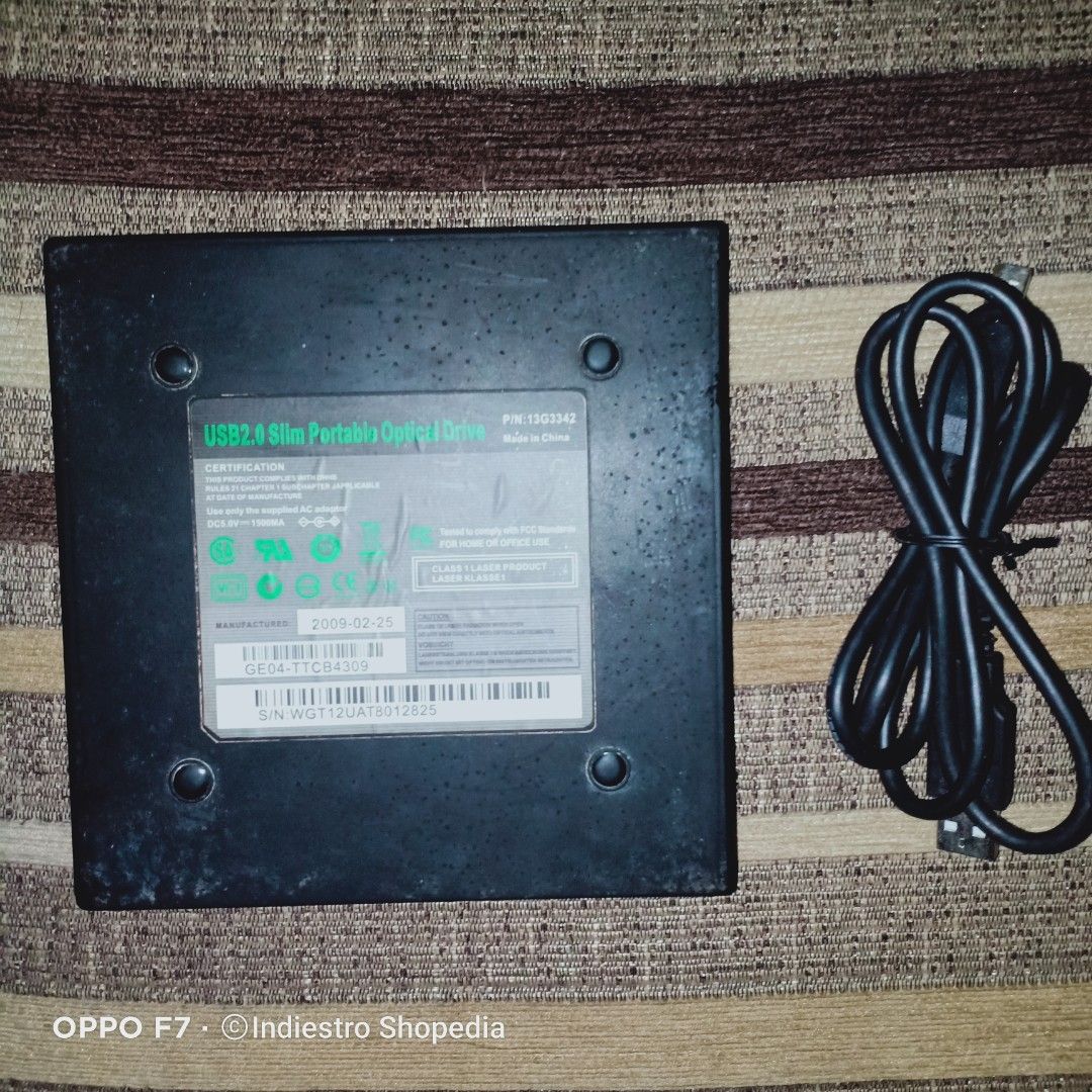 Telebit USB 2.0 Portable Optical CD/DVD RW External Drive, Elektronik ...