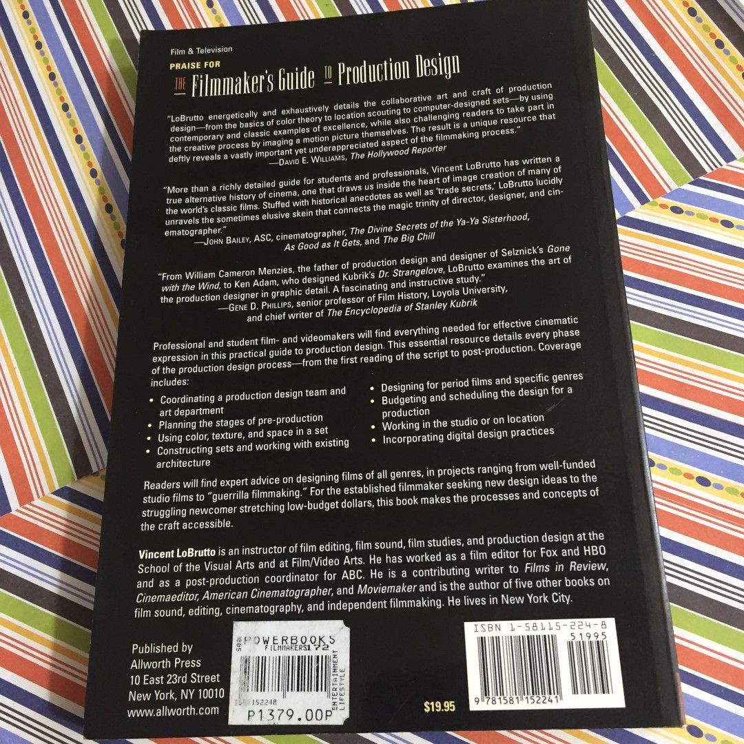 The Filmmaker's Guide to Production Design by Vincent LoBrutto, Hobbies ...